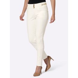 Heine Damen Push-up-Jeans, Natur, Gr. 40, Mode, Material: Baumwolle