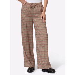 Heine Damen Schlupfhose, Braun, Gr. 42, Gerade Hosen, Material: Polyester