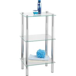 Wenko Regal &raquo;Yago&laquo; 2 Shampoo-Ablagen transparent Edelstahl B/H/T: 30cm x 74cm x 40cm