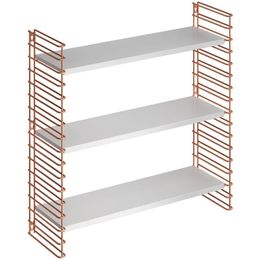 Metaltex Wandregal &raquo;Tomado&laquo; Seitengitter kupferfarben braun B/H/T: 70cm x 68cm x 21cm