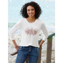 Heine Damen 3/4-Arm-Shirt, Natur, Gr. 50, 3/4 Arm Shirts, Material: Viskose