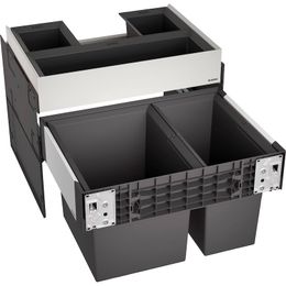 Blanco M&uuml;lltrennsystem &raquo;Select II 60/2&laquo; 2 Beh&auml;lter Orga, Kunststoff, Stahlblech, 600 mm Untermass schwarz Kunststoff B/H/T: 40cm x 47cm x 57cm, 49 l