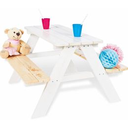 Pinolino Kindersitzgruppe &raquo;Nicki f&uuml;r 4, wei&szlig;&laquo; Made in Europe wei&szlig; B/H/T: 90cm x 50cm x 79cm