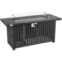 Tepro Feuerstelle &raquo;Topeka XL&laquo; Gasbetrieben, BxLxH: 137x56x63 cm grau Eisen Einheitsgr&ouml;&szlig;e