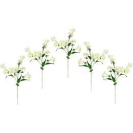 I.GE.A. Kunstblume &raquo;Narzissenzweig&laquo; 5er Set Narzisse k&uuml;nstliche Blume Ostern Seidenblume Fr&uuml;hjahrsdeko gelb Obermaterial: 80% Polyester, 20% 