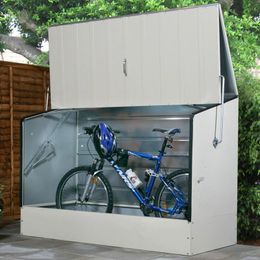 TRIMETALS Fahrradbox BxTxH: 196x89x133 cm beige Stahl B/H/T: 196cm x 133cm x 89cm