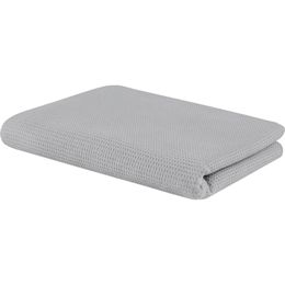 SETEX Wohndecke &raquo;Waffeldecke&laquo; aus Waffelpiqu&eacute;, auch als Tagesdecke geeignet, Kuscheldecke grau Baumwolle B/L: 150cm x 200cm
