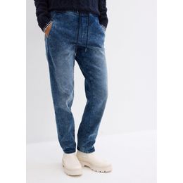 bonprix Boyfriend Jeans Mid Waist Thermo, blau, Gr.48, Boyfriend Jeans Mid Waist, Thermo, 73% Baumwolle