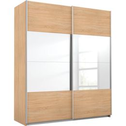 Rauch Schwebet&uuml;renschrank &raquo;Quadra&laquo; mit Spiegelelementen braun Holzwerkstoff B/H/T: 181cm x 210cm x 62cm