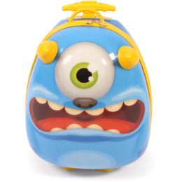 Bayer Chic 2000 Chic2000 Damen CHIC2000 Kinderkoffer &raquo;Bouncie, Monster&laquo; 2 Rollen Hartschalen-Trolley blau B/H/T: 21cm x 40cm x 70cm