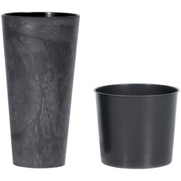Prosperplast Pflanzk&uuml;bel &raquo;Tubus Slim Effect&laquo; &Oslash;xH: 40x76,2 cm grau Polypropylen &Oslash; 40cm