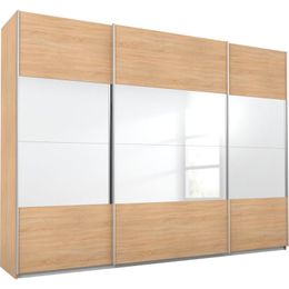 Rauch Schwebet&uuml;renschrank &raquo;Quadra&laquo; mit Spiegelelementen braun Holzwerkstoff B/H/T: 315cm x 230cm x 62cm