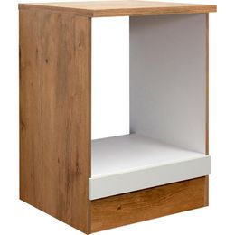 Flex-Well Herdumbauschrank &raquo;Vintea&laquo; (B x H x T) 60 x 85 x 60 cm, inkl. Arbeitsplatte beige Holzwerkstoff Lancelot Oak, B/H/T: 60cm x 85cm x 60cm