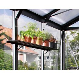 Vitavia Wandregal BxT: 122x15 cm schwarz Aluminium B/H/T: 122cm x 15cm