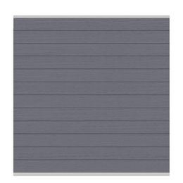 TraumGarten WPC-Sichtschutzzaun Rundum-Sorglos-Paket CLASSIC Anthrazit/Silber Sichtschutz Steckzaun Lamellenzaun, gerade, 1,88 m,anthrazit,Basicpfost