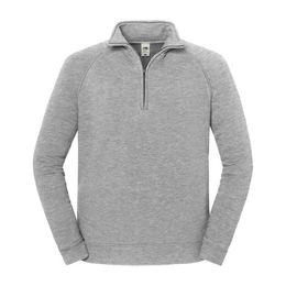 Fruit of the Loom - "Iconic Premium" Sweatshirt f&uuml;r Herren/Damen Unisex, mit kurzem Rei&szlig;verschluss (Sportliches Heather)