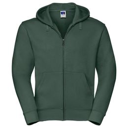 Russel Athletic Russell - "Authentic" Hoodie mit durchgehendem Rei&szlig;verschluss f&uuml;r Herren (Flaschengr&uuml;n)