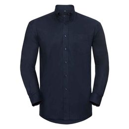 Russel Athletic Russell Collection - "Oxford" Formelles Hemd Pflegeleicht f&uuml;r Herren Lang&auml;rmlig (Leuchtend Navy-Blau)