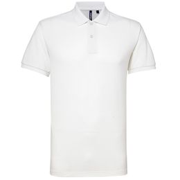 Asquith & Fox Herren Kurzarm Performance Blend Polo Shirt (Wei&szlig;)