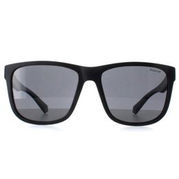 Polaroid PLD 2155/S 003 M9 mattschwarz grau polarisierte Sonnenbrille