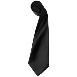 Premier Herrenkrawatte aus Satin (schmale Klinge) (2er-Pack) (Schwarz)