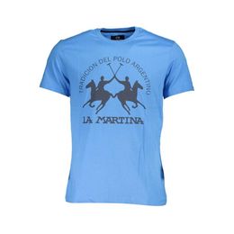 La Martina Blu Baumwoll Herren T-Shirt