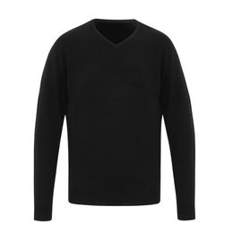 Premier Mens Essential Acryl Pullover mit V-Ausschnitt (Schwarz)