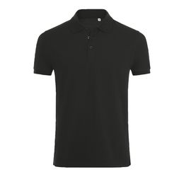 SOLS Herren Phoenix Kurzarm-Pique-Poloshirt (Schwarz)