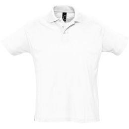 SOLS Herren Sommer II Pique Kurzarm-Poloshirt (Wei&szlig;)
