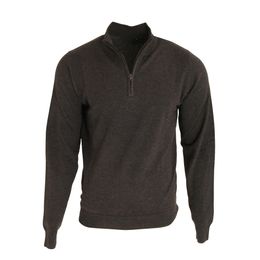 Premier Herren 1/4 Zip Strick Sweater (Anthrazit)