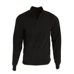 Premier Herren 1/4 Zip Strick Sweater (Schwarz)