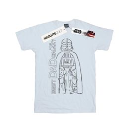Star Wars - "Best Dad In The Galaxy" T-Shirt f&uuml;r Herren (Wei&szlig;)