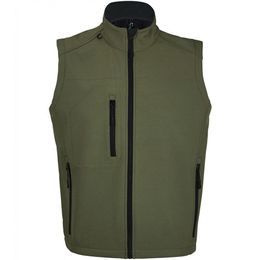 SOLS Herren Rallye Soft Shell Bodywarmer Jacke (Dunkelgr&uuml;n)