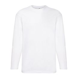 Fruit of the Loom - "Valueweight" T-Shirt f&uuml;r Herren/Damen Unisex Lang&auml;rmlig (Wei&szlig;)