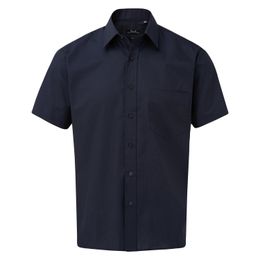 Premier Herren Popelin-Hemd, kurz&auml;rmlig (Marineblau)