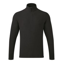 Premier Unisex Erwachsene Recyclight Quarter Zip Fleece Top (Schwarz)