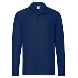 Fruit of the Loom - "Premium" Poloshirt f&uuml;r Herren Lang&auml;rmlig (Marineblau)