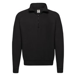 Fruit of the Loom - "Classic" Sweatshirt mit kurzem Rei&szlig;verschluss f&uuml;r Herren/Damen Unisex (Schwarz)