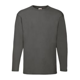 Fruit of the Loom - "Valueweight" T-Shirt f&uuml;r Herren Lang&auml;rmlig (Hellgrau)