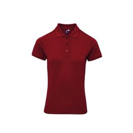 Premier Damen Polo-Shirt Coolchecker mit CoolPlus (Burgunder)