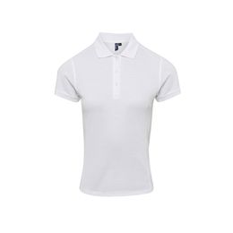 Premier Damen Polo-Shirt Coolchecker mit CoolPlus (Wei&szlig;)