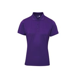 Premier Damen Polo-Shirt Coolchecker mit CoolPlus (Violett)