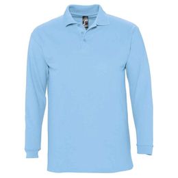 SOLS - "Winter II" Poloshirt f&uuml;r Herren/Damen Unisex Lang&auml;rmlig (Himmelblau)