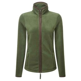 Premier Womens/Ladies Artisan Fleece-Jacke mit Kontrastbesatz (Moosgr&uuml;n/Braun)