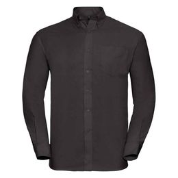 Russel Athletic Russell Collection - "Oxford" Formelles Hemd Pflegeleicht f&uuml;r Herren Lang&auml;rmlig (Schwarz)