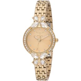 Invicta Wildflower 69094 Damenuhr - Quarzwerk - Metall mit goldenem Zifferblatt - 30 mm