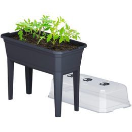 Prosperplast Hochbeet &raquo;Respana Ecoline Set&laquo; BxTxcH: 74,6x36,8x75,3 cm, 3in1 Set grau Kunststoff B/H/T: 74,6cm x 75,3cm x 36,8cm