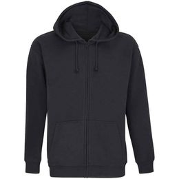 SOLS - "Carter" Hoodie mit durchgehendem Rei&szlig;verschluss f&uuml;r Herren/Damen Unisex (Schwarz)