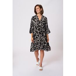 Kaffe Kleid A-shape black white