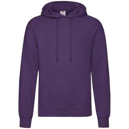 Fruit of the Loom - "Classic" Sweatshirt mit Kapuze f&uuml;r Herren/Damen Unisex (Violett)